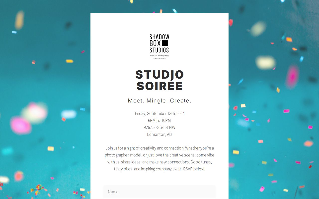 Shadow Box Studios Presents: Studio Soiree